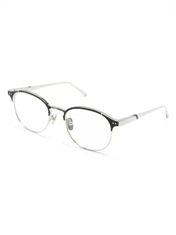 LEISURE SOCIETY Antibes Round-frame Glasses - Silver