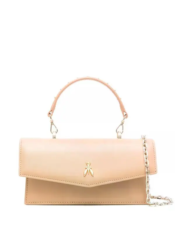 Patrizia Pepe Fly Bamby Leather Shoulder Bag - Neutrals