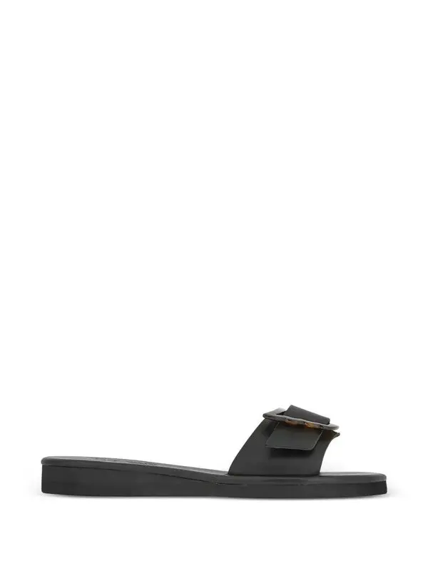 ANCIENT GREEK SANDALS Aglaia Flat Sandals - Black