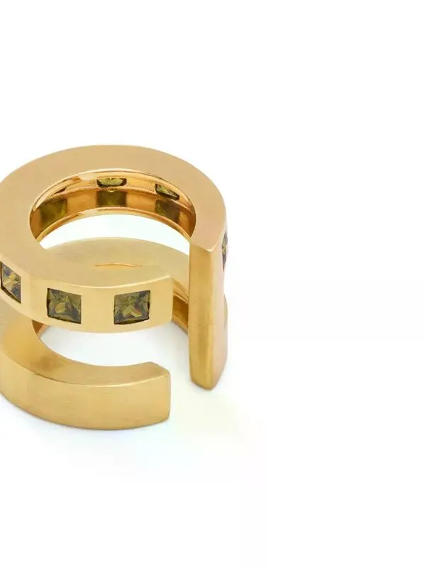 Tom Wood Arch Zirconia Double Cuff Earring - Gold