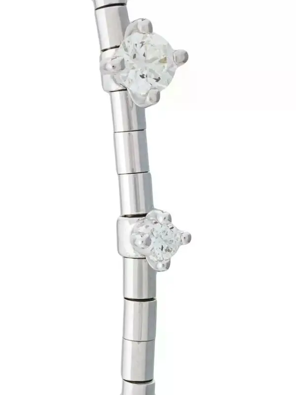 MATTIA CIELO 18kt White Gold Diamond Hoop Earrings