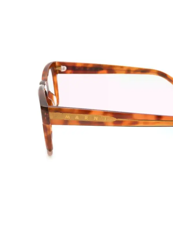 Marni Tortoiseshell Rectangle-frame Glasses