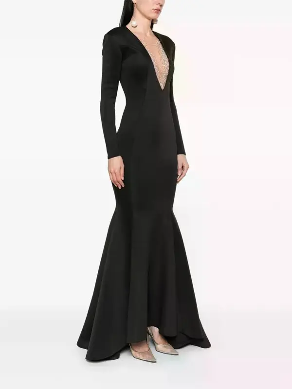 AAVVA Crystal-embellished Mermaid Gown