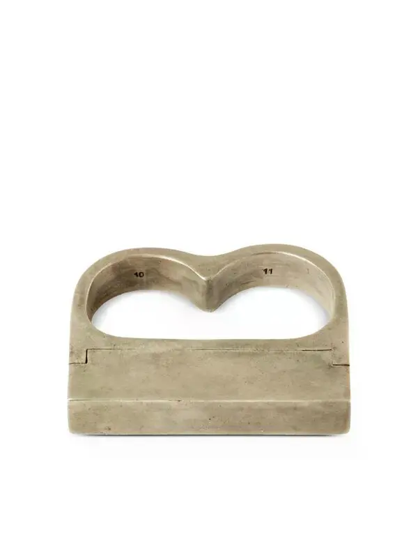 PARTS OF FOUR Plate Double Cuboid Ring In Sterling