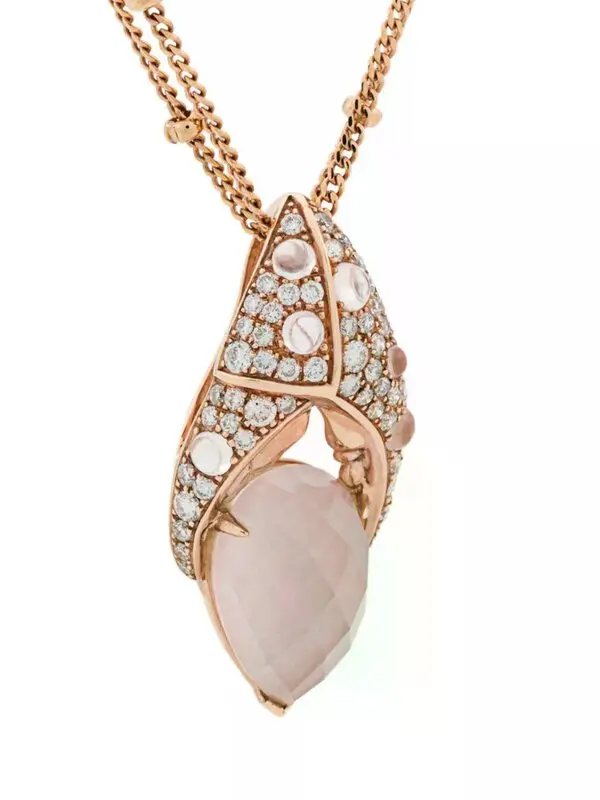 Stephen Webster 18kt Rose Gold Opal Crab Pincer Necklace