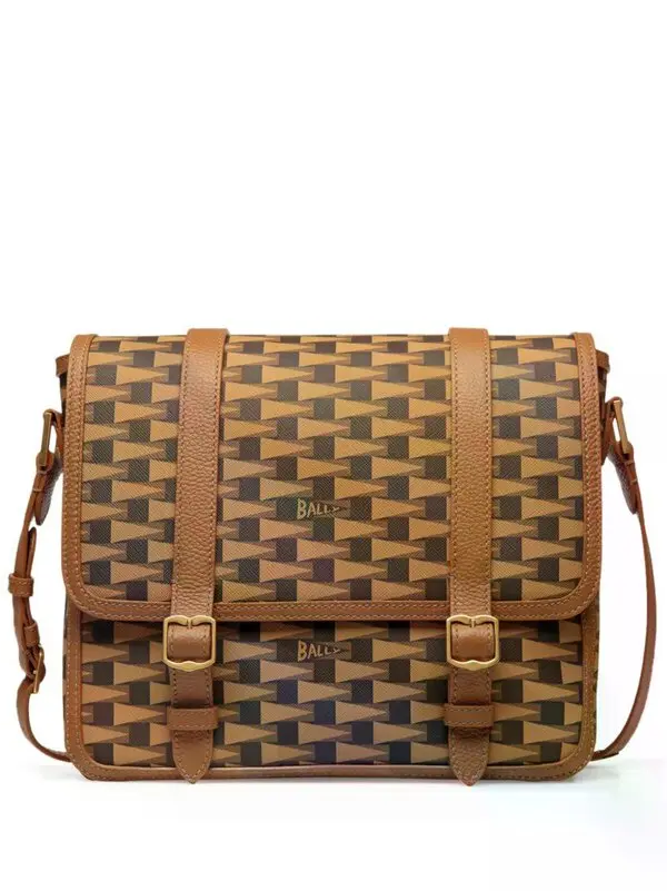 Bally Logo-print Messenger Bag - Brown