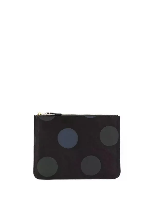 Comme Des Garçons Polka Dot Printed Wallet - Black