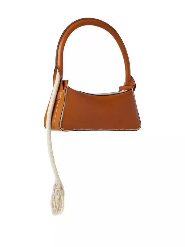 DENTRO Leather Top Zip Tote Bag