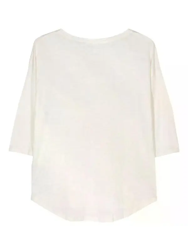 Majestic Filatures Boat Neck Three-quarter Sleeve T-shirt