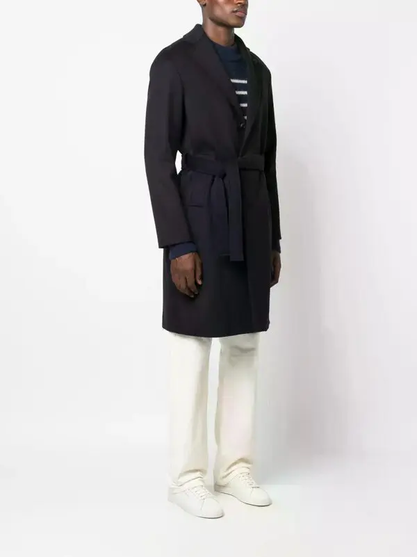 LARDINI Tied-waist Wool Coat