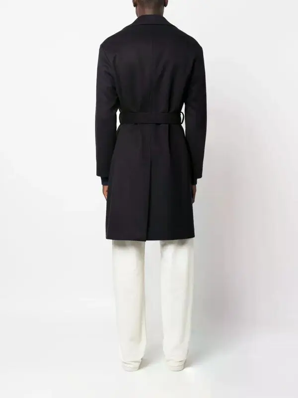 LARDINI Tied-waist Wool Coat