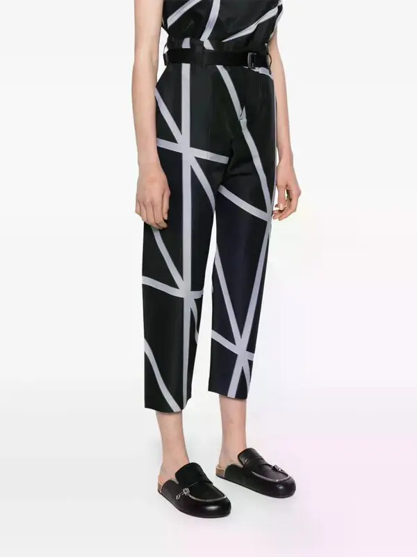 Issey Miyake Geometric Jacquard Trousers