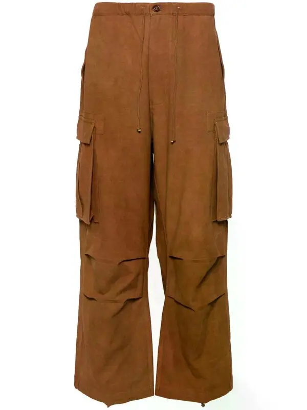 STORY MFG. Organic Cotton Cargo Trousers - Brown