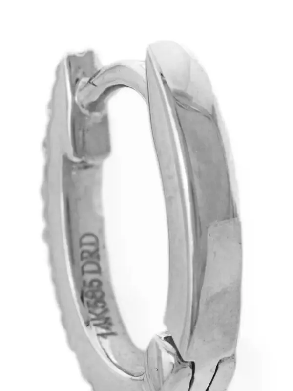 DANA REBECCA DESIGNS 14kt White Gold Diamond Huggie Earring - Silver