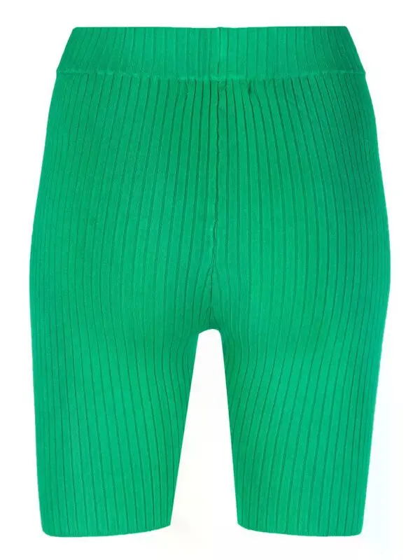 Sporty & Rich Logo Patch Ribbed Shorts
