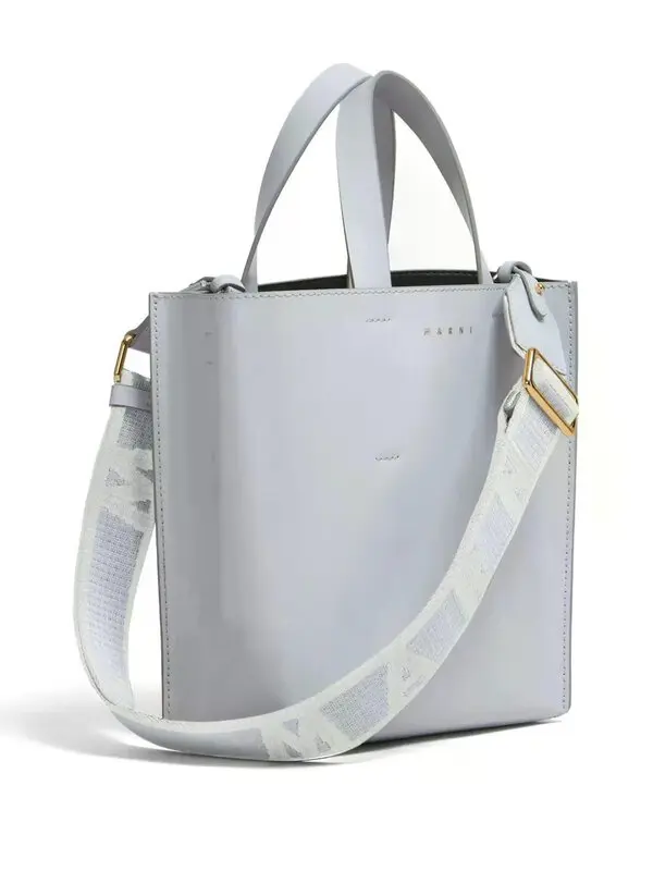 Marni Logo-embossed Leather Tote Bag