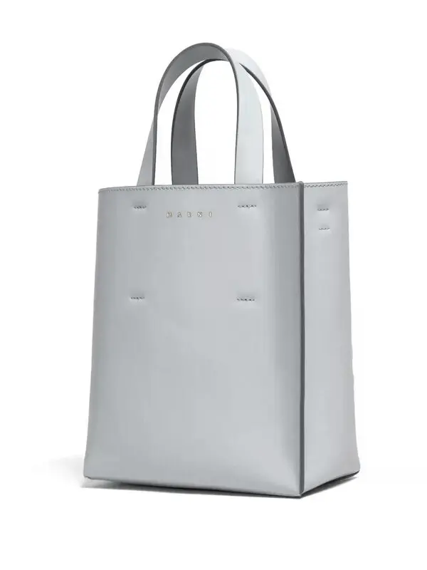 Marni Logo-embossed Leather Tote Bag