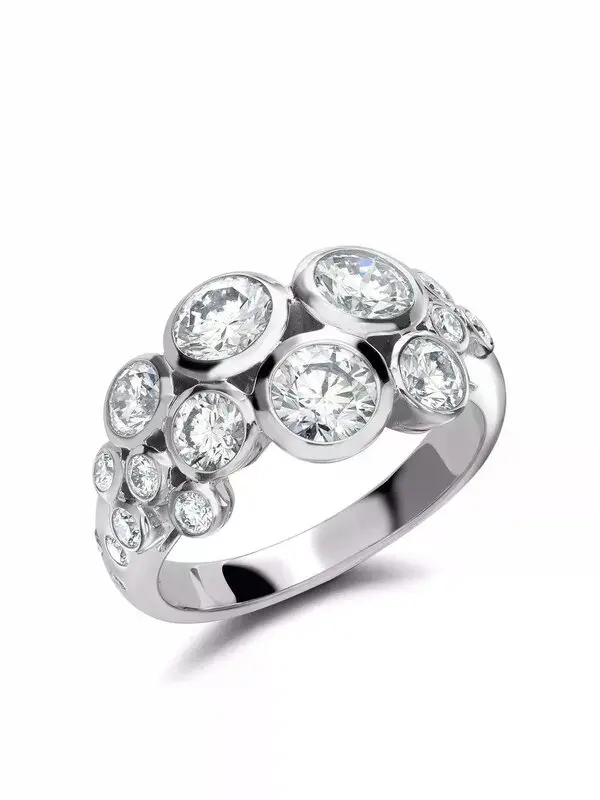PRAGNELL 18kt White Gold Diamond Bubbles Ring