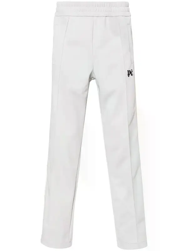 Palm Angels Monogram-embroidered Track Pants - Grey