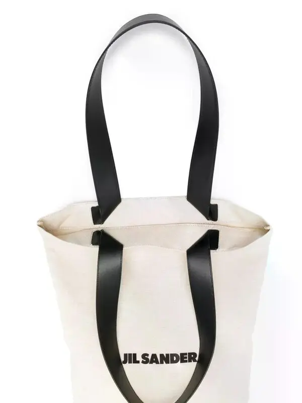 JIL SANDER Large Flat Shopper Tote Bag - Neutrals