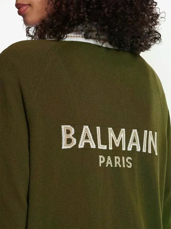 Balmain Button-front Knitted Cardigan