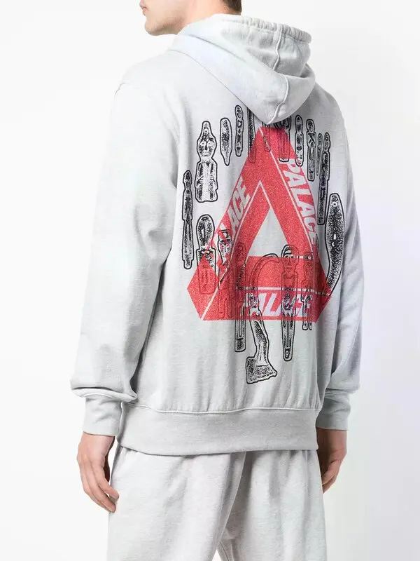 PALACE Marl- Cotton Drawstring Hoodie