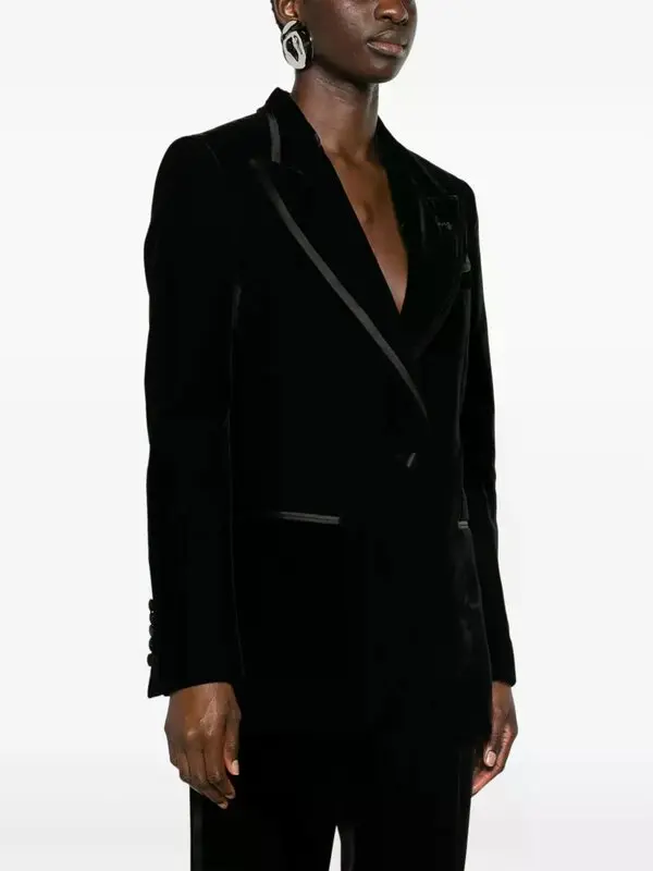 TOM FORD Single-breasted Velvet Blazer - Black