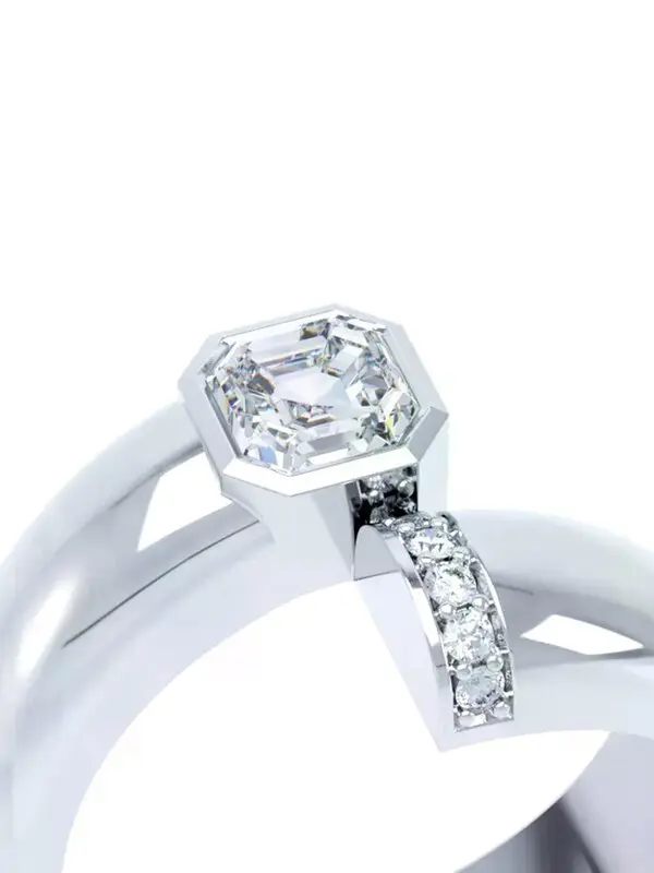 LOEV 18kt Recycled White Gold Toi Et Moi Diamond Ring