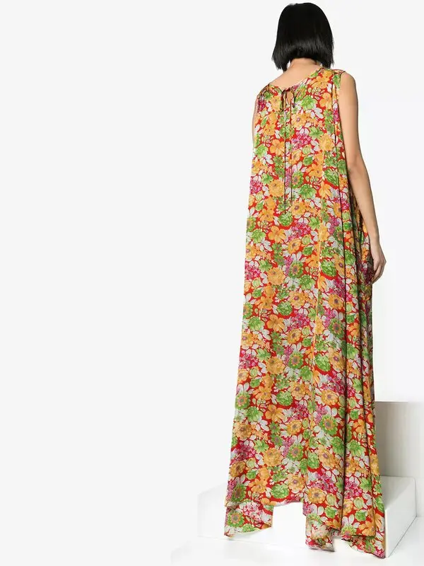 Plan C Floral Print Sleeveless Maxi Dress