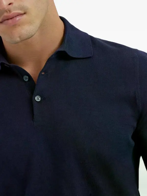 Brunello Cucinelli Cotton Polo Sweater - Blue