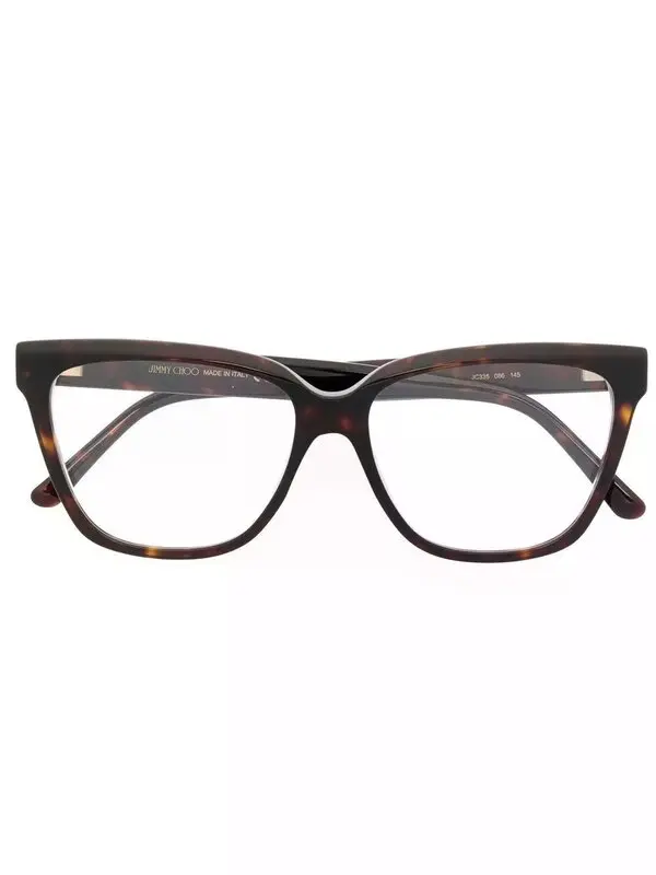 JIMMY CHOO Square Frame Eyeglasses - Brown