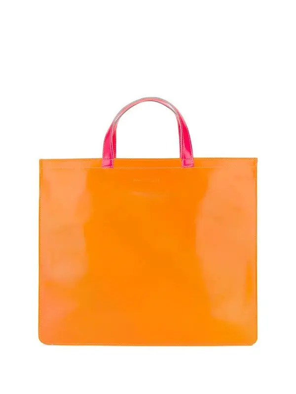Comme Des Garçons Colour-blocked Tote Bag - Orange