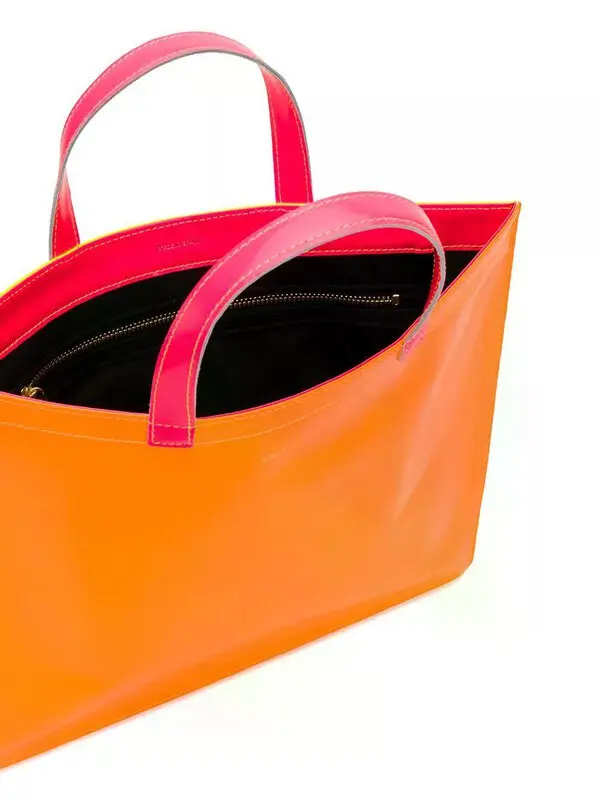 Comme Des Garçons Colour-blocked Tote Bag - Orange