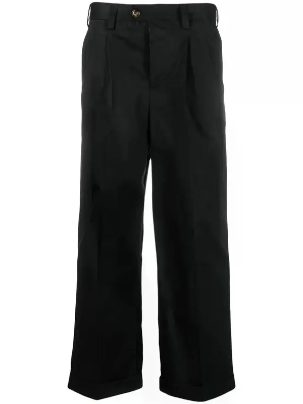 PT TORINO Cropped Pleated Trousers