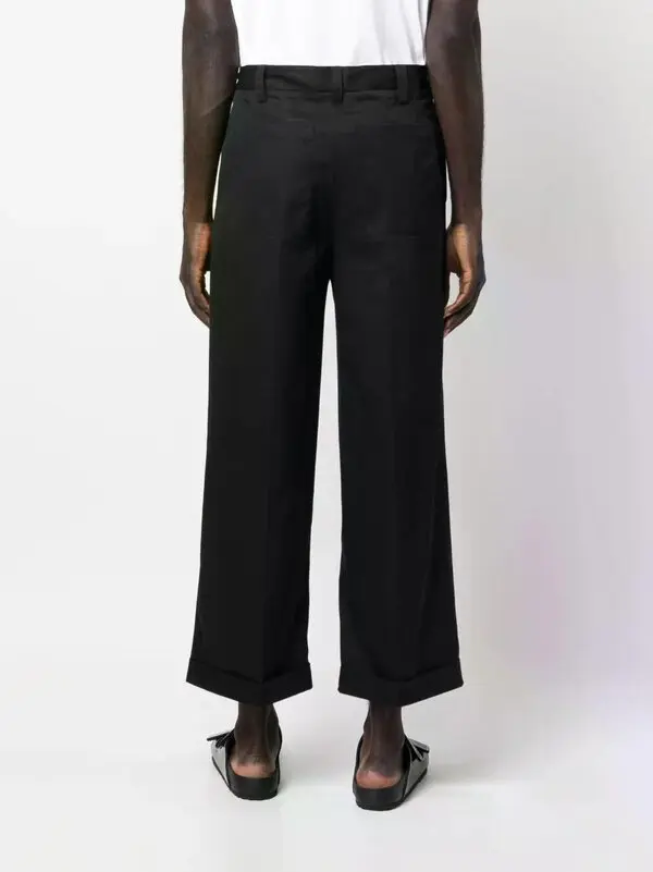 PT TORINO Cropped Pleated Trousers