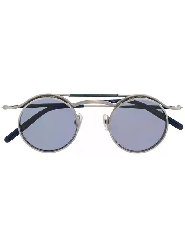Matsuda Silver-tone Round-frame Sunglasses - Blue