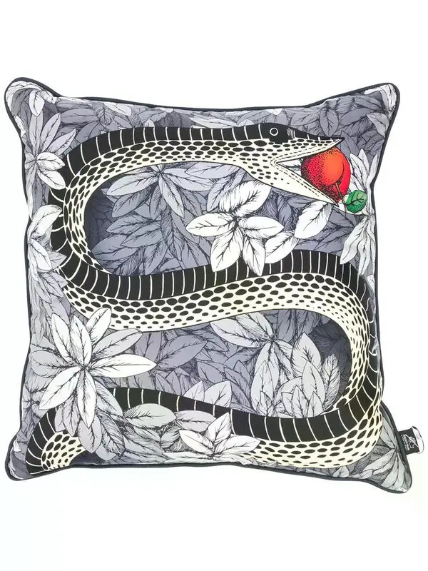 FORNASETTI Peccato Originale Silk Cushion - Grey