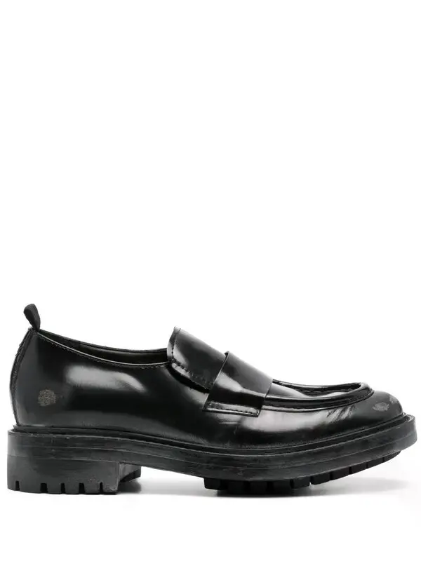 Moma Distressed Calf Leather Loafers