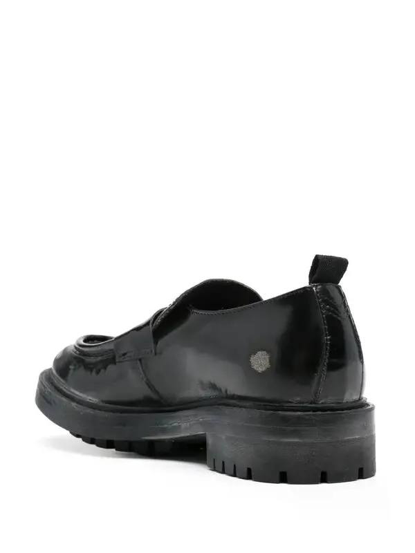Moma Distressed Calf Leather Loafers