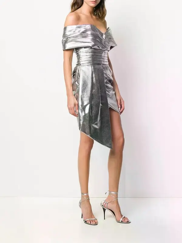Alexandre Vauthier Off-the-shoulder Draped Mini Dress