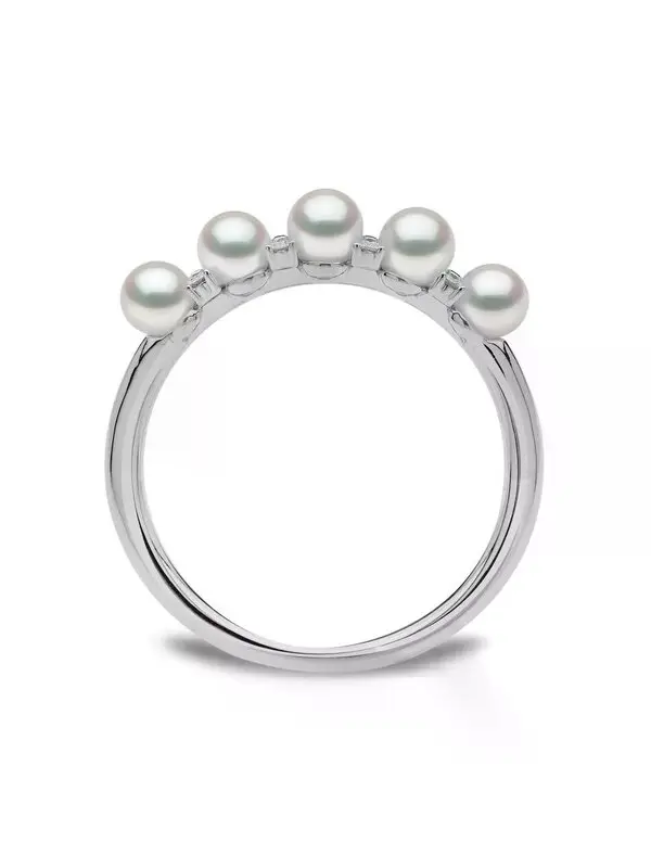 Yoko London 18kt White Gold Akoya Pearl And Diamond Ring