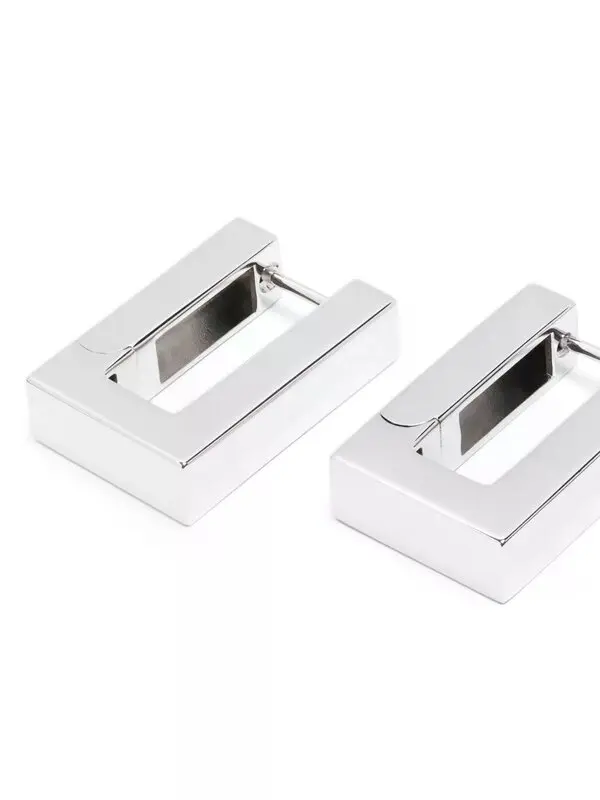 Tom Wood Square Hoop Earrings - Silver