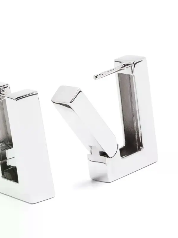 Tom Wood Square Hoop Earrings - Silver