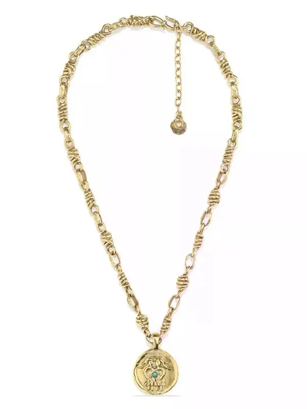 GOOSSENS Talisman Gemini Medal Necklace - Gold