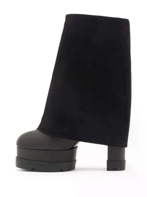 Casadei Suede And Leather Platform Boots