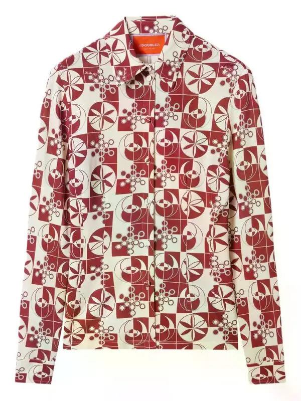 La DoubleJ Geometric Print Shirt - Red