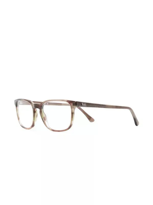 Ray-ban Rectangle Frame Eyeglasses - Brown