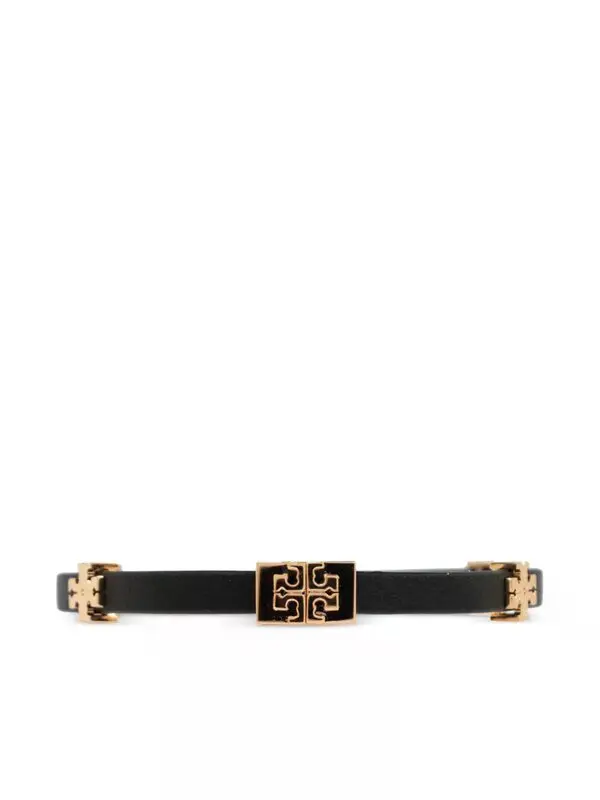 Tory Burch Icon Bracelet With Double T Motif - Black