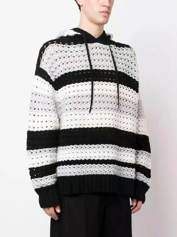 NAHMIAS Striped Hooded Wool Jumper