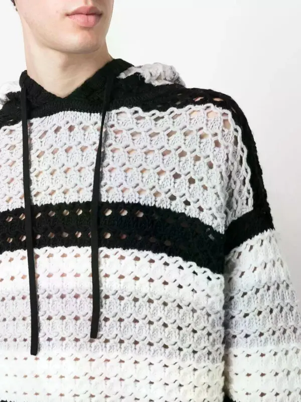 NAHMIAS Striped Hooded Wool Jumper